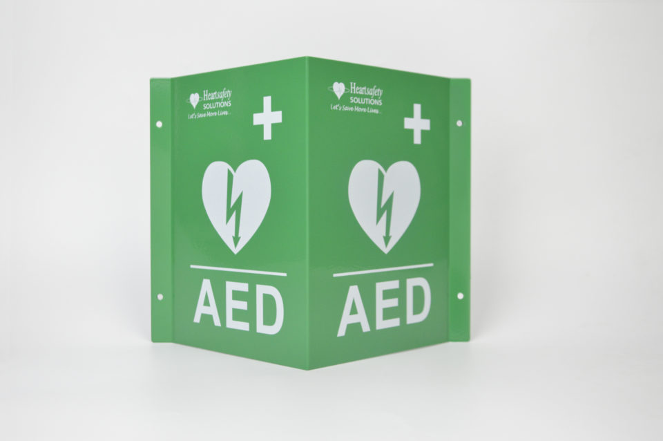 AED Wall Sign | Defibrillator Accessories | Heart Safety Solutions - Dublin