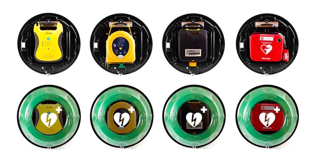 Rotaid Solid Plus Heated Defibrillator Cabinet | Heart Safety Solutions
